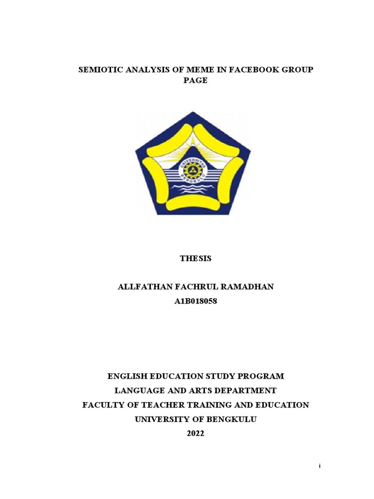 SEMIOTIC ANALYSIS OF MEME IN FACEBOOK GROUP PAGE (Proposal Allfathan ...