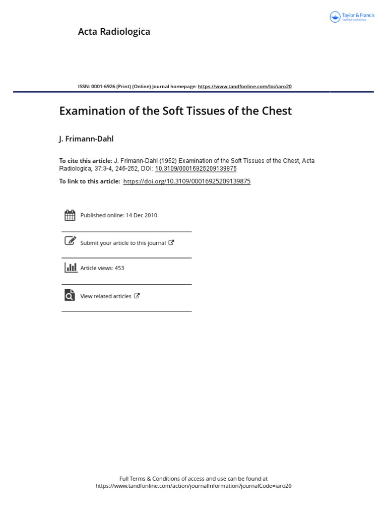 Examination of The Soft Tissues of The Chest | PDF | Biopsy | Clinical ...