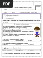 Prueba Grupo Consonantico FR FL | PDF | Artes del lenguaje y disciplina