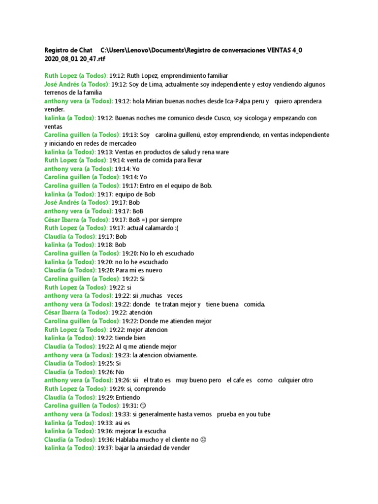 Registro de Conversaciones VENTAS 4 - 0 2020 - 08 - 01 20 - 47 ...