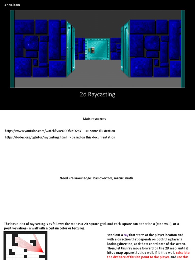 2d Raycasting: Aben-Ham | PDF | Plane (Geometry) | Linear Algebra