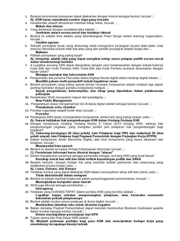 Soal Dan Jawaban Mooc 2023 | PDF