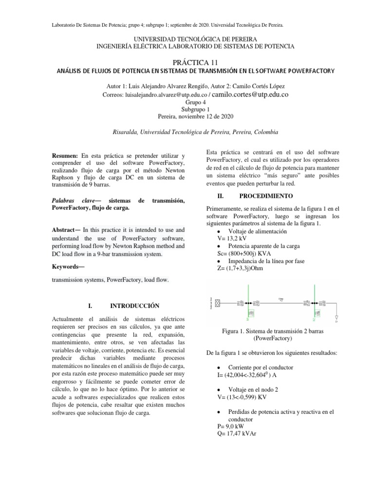 Análisis de Flujos de Potencia en Sistemas de Transmisión en El ...