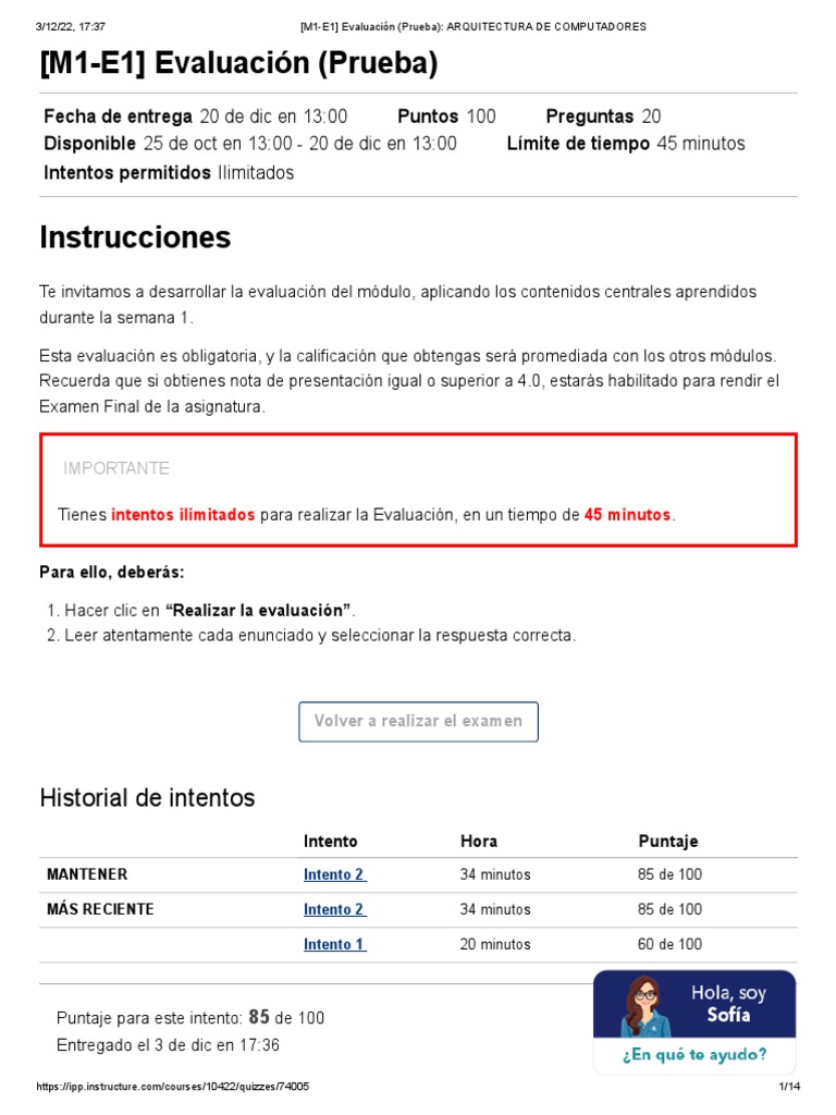 (M1-E1) Evaluación (Prueba) - ARQUITECTURA DE COMPUTADORES Intentio 2 | PDF | Puerta lógica | Poco