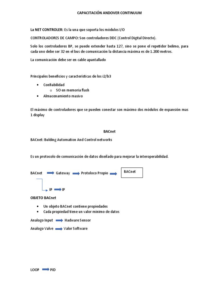 Capacitación Andover Continuum | PDF | Protocolos de comunicaciones ...