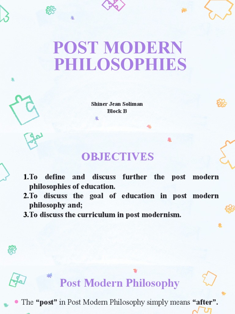 Postmodern Philosophies in Education | PDF | Philosophy Of Education ...