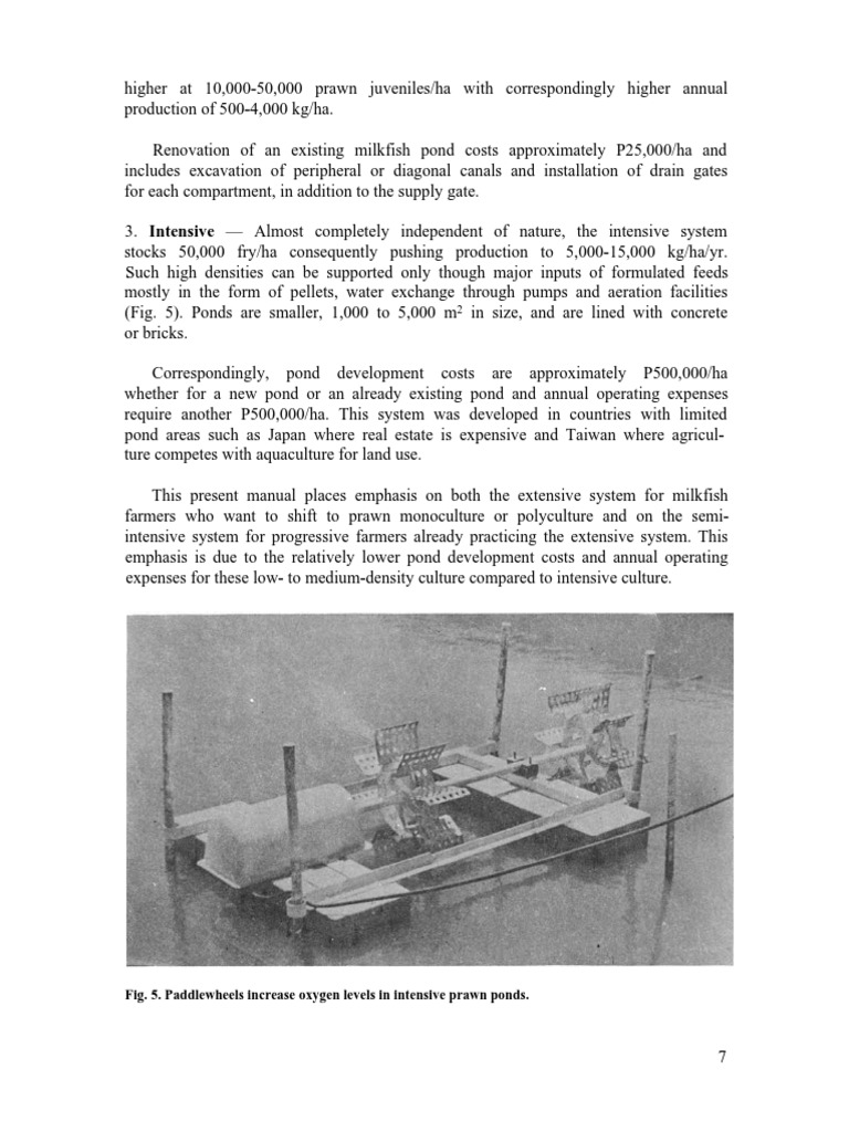 Prawn Farming Systems: Costs & Production | PDF