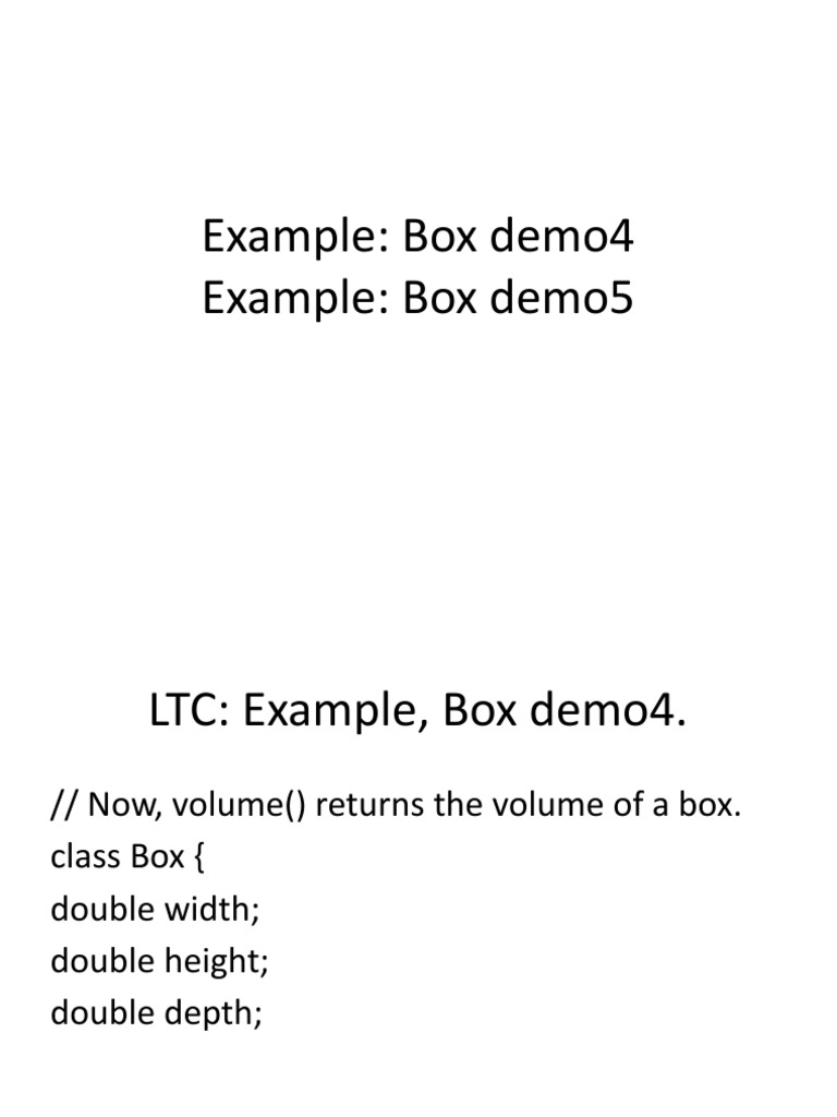 Example: Box Demo4 Example: Box Demo5 | PDF | Parameter (Computer Programming) | Software ...