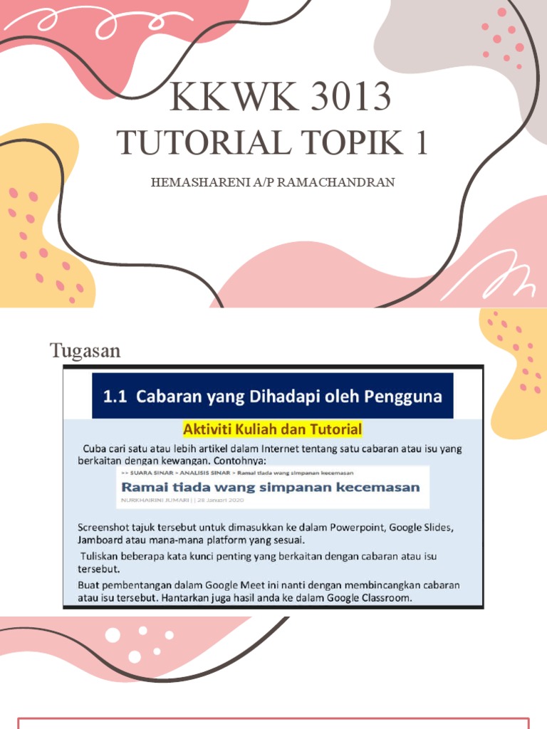Tutorial 1 - KKWK | PDF