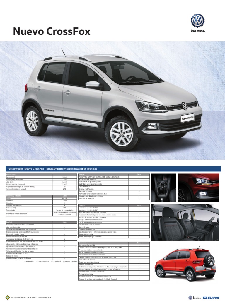 Nuevo CrossFox Ficha Tecnica Junio 2015 | PDF | Vehículo de motor ...