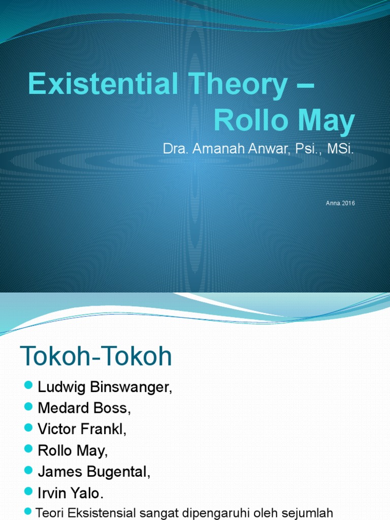 Existential Theory - Rollo May: Dra. Amanah Anwar, Psi., Msi | PDF