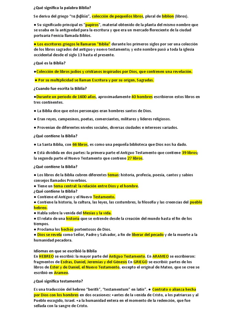 Qué Significa La Palabra Biblia | PDF | Biblia | Nuevo Testamento