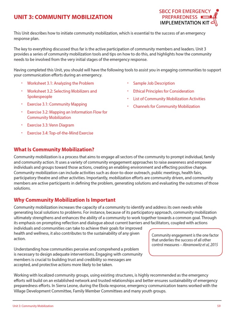 Mobilizing Communities for Emergency Response: Tools and Techniques for ...