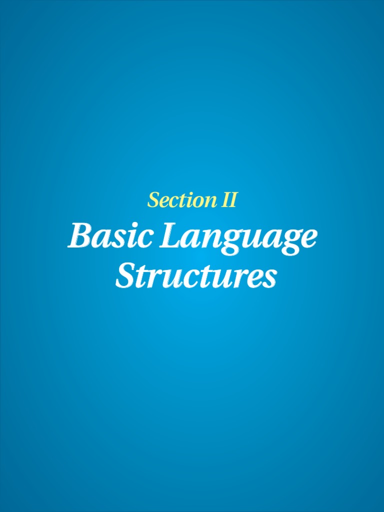 Basic Language Structures Structures | PDF | English Language | Verb