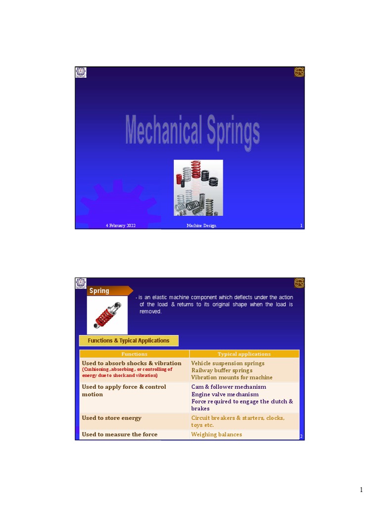 C Machine design_Spring _Part 1 | PDF | Machines | Stress (Mechanics)