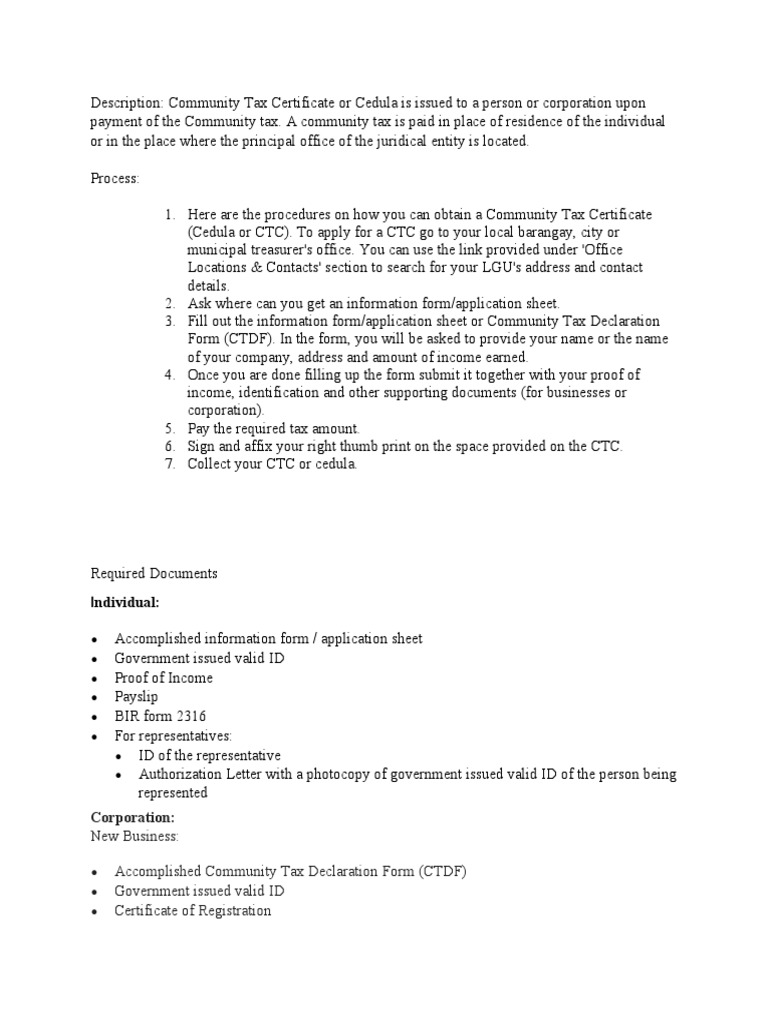 Barangay Cedula | PDF | Taxes | Identity Document