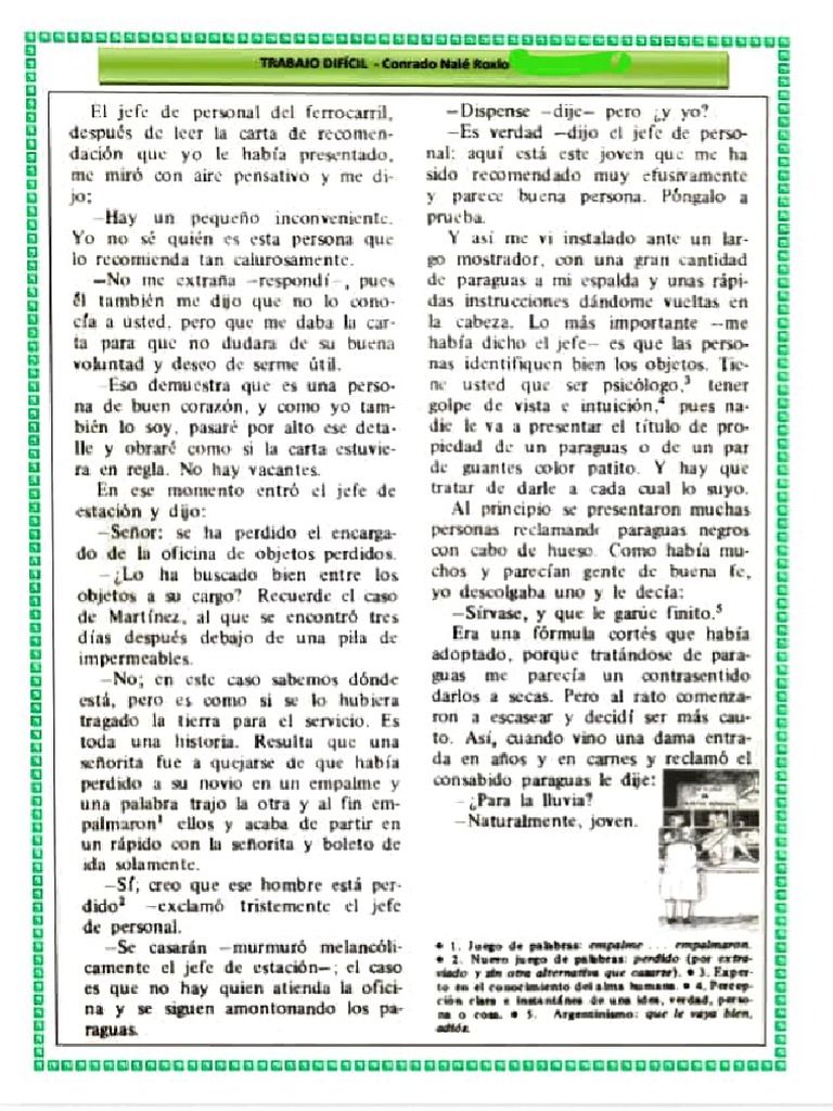 Un día en la oficina de objetos perdidos | PDF