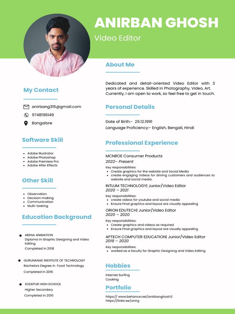 Anirban's Resume | PDF | Graphics | Communication