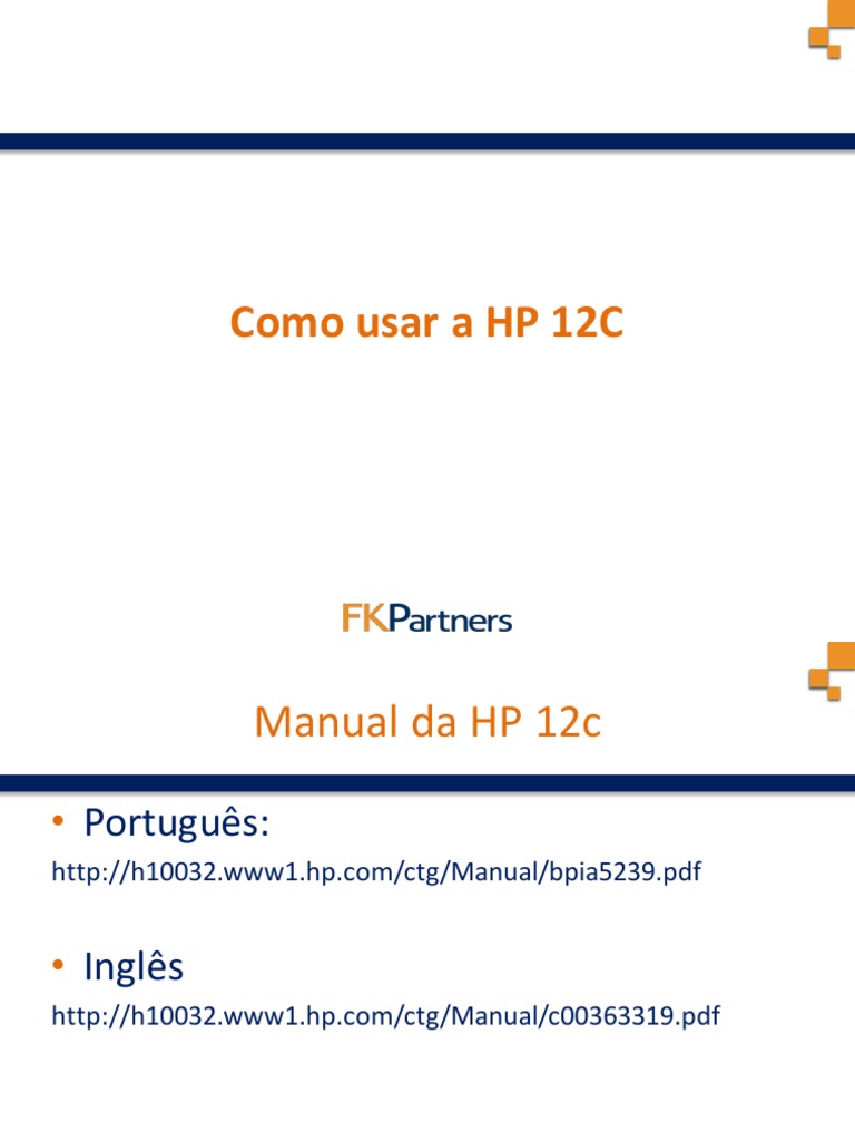 Guia Completo da Calculadora HP 12C | PDF | Decimal