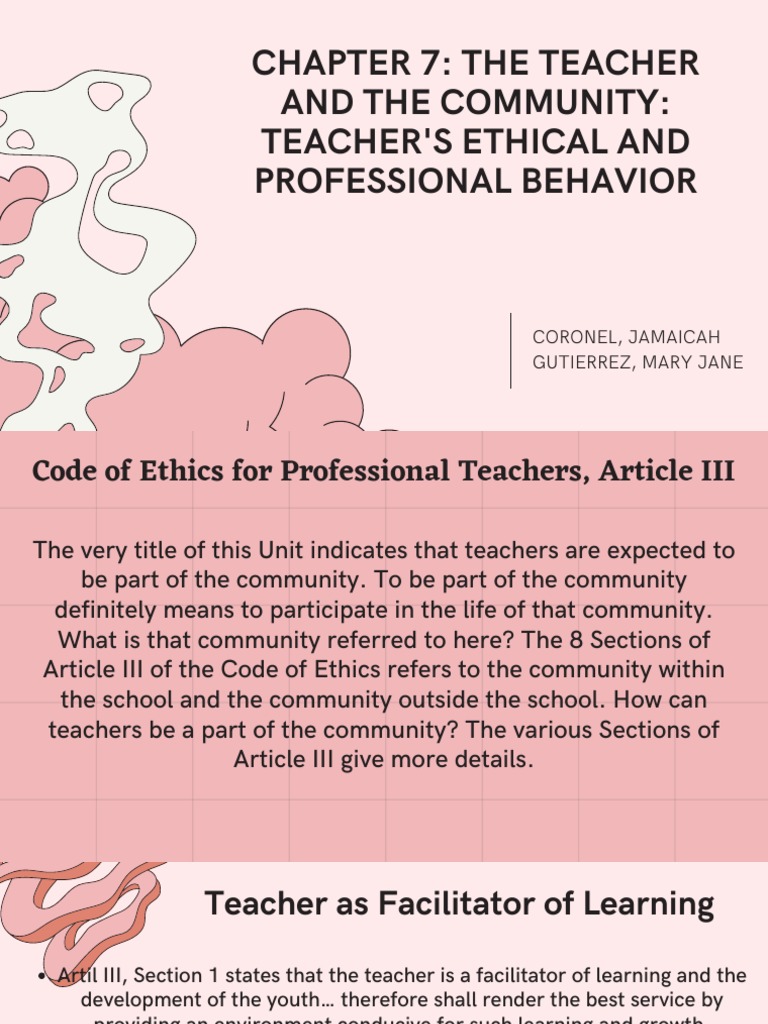 Chapter 7 (Educ 103) | PDF | Teachers | Learning