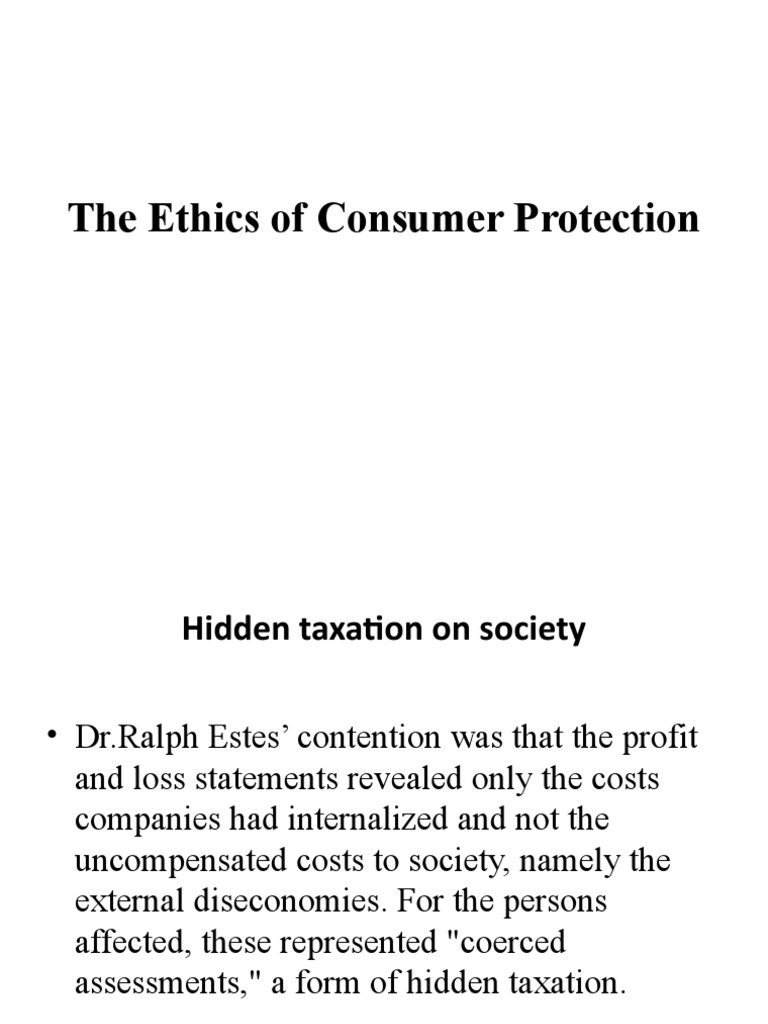 The Ethics of Consumer Protection | PDF | Consumer Protection | Private Law