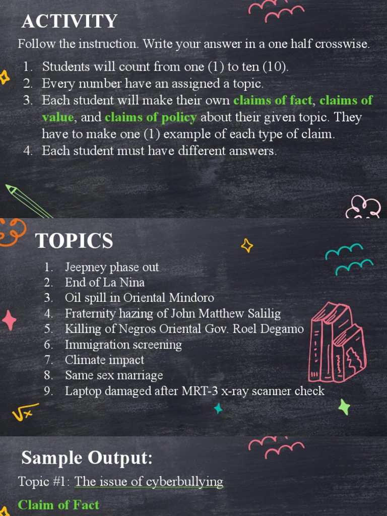 Dll3 Types of Claims Activities | PDF | Social Media | Popular Culture ...