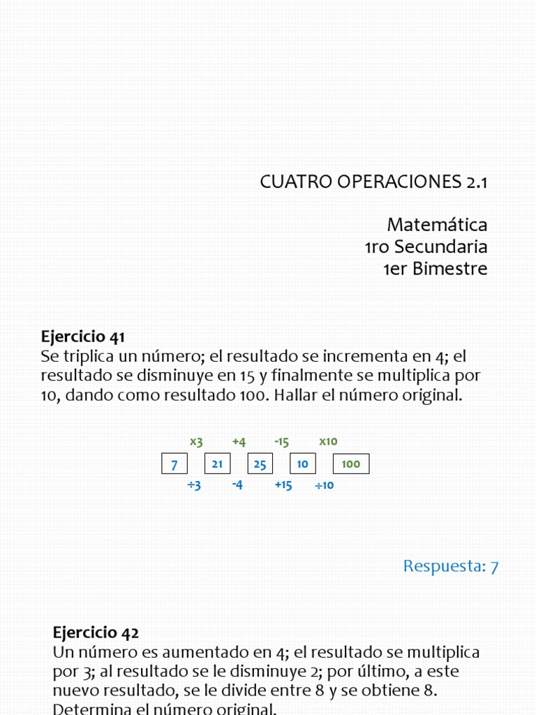 Ejercicios de Matemáticas: Operaciones Básicas | PDF