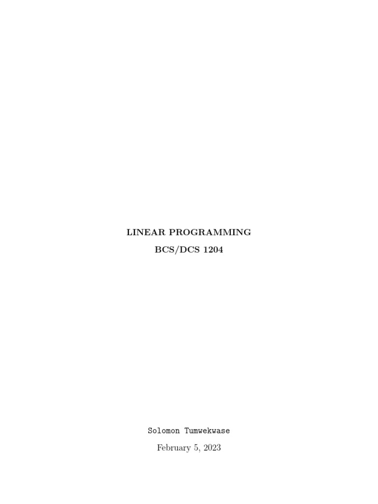 Linear - Programming-Notes Unit 1 | PDF | Linear Programming ... Linear - Programming-Notes Unit 1 | PDF | Linear Programming ...