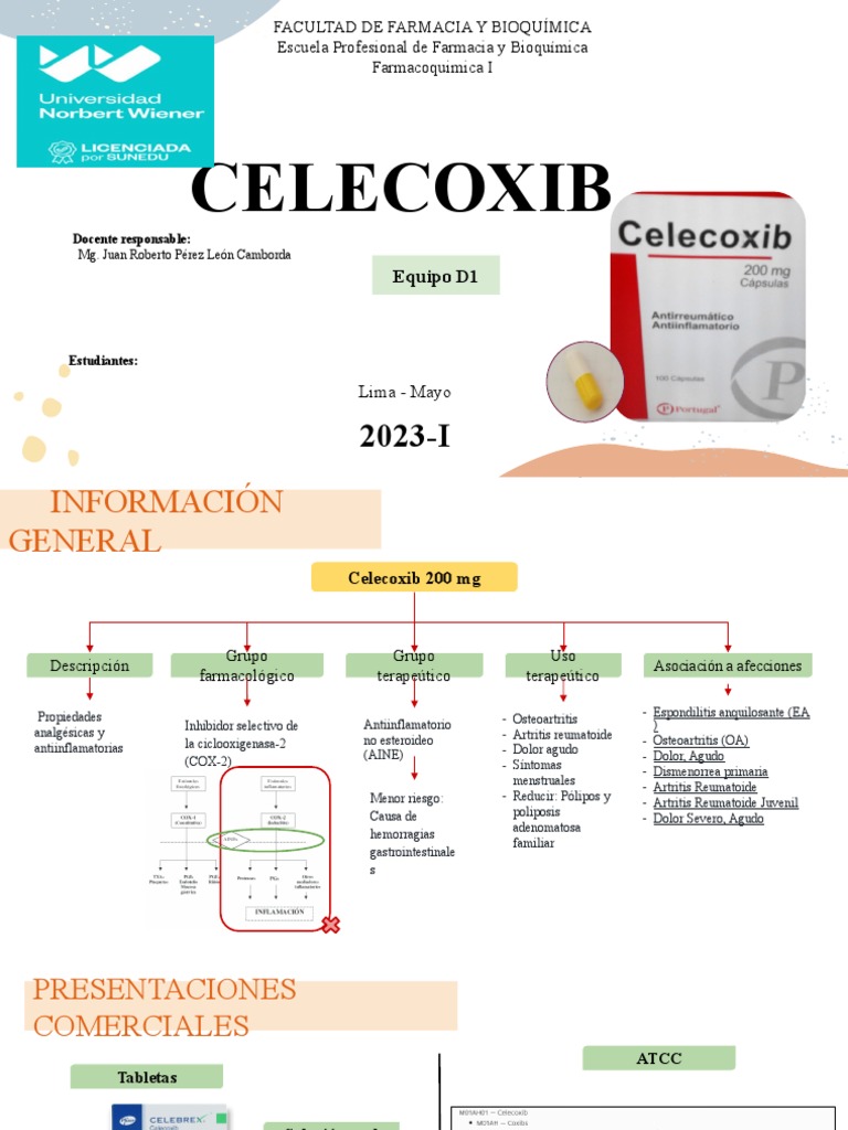 Uwiener Clase Practica 2 2023-Icelecoxib Val | PDF | Química | Sustancias químicas