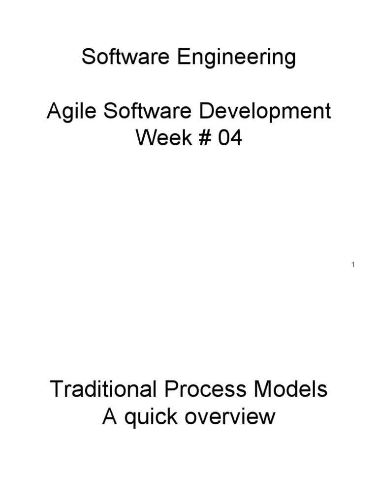 Week 4 - Agility Principles | PDF | Scrum (Software Development) | Agile Software Development