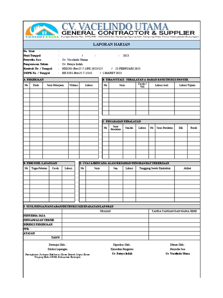 Draf Laporan Harian SP. 6B | PDF