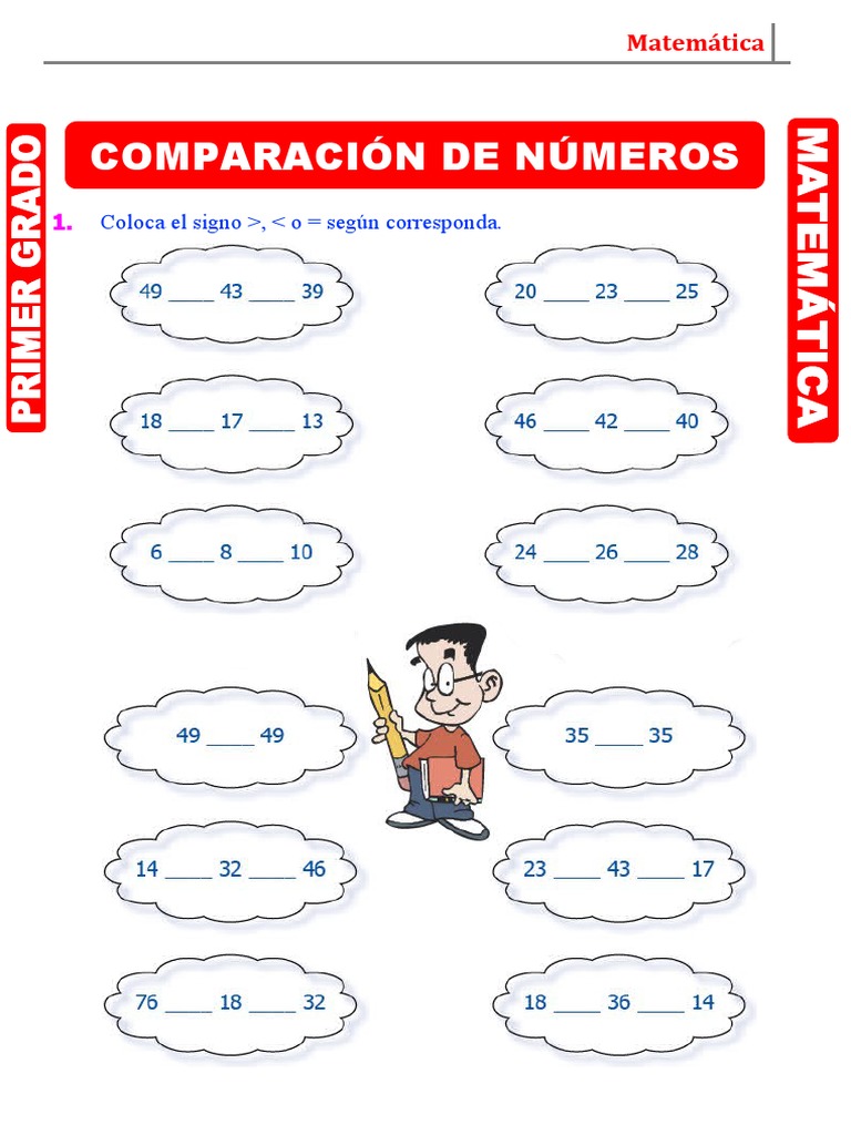 Comparación y ordenación de números | PDF