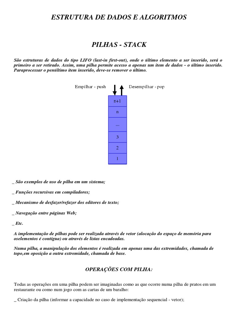 Estrutura de Dados e Algoritmos - A4 | PDF | Estrutura de dados ...