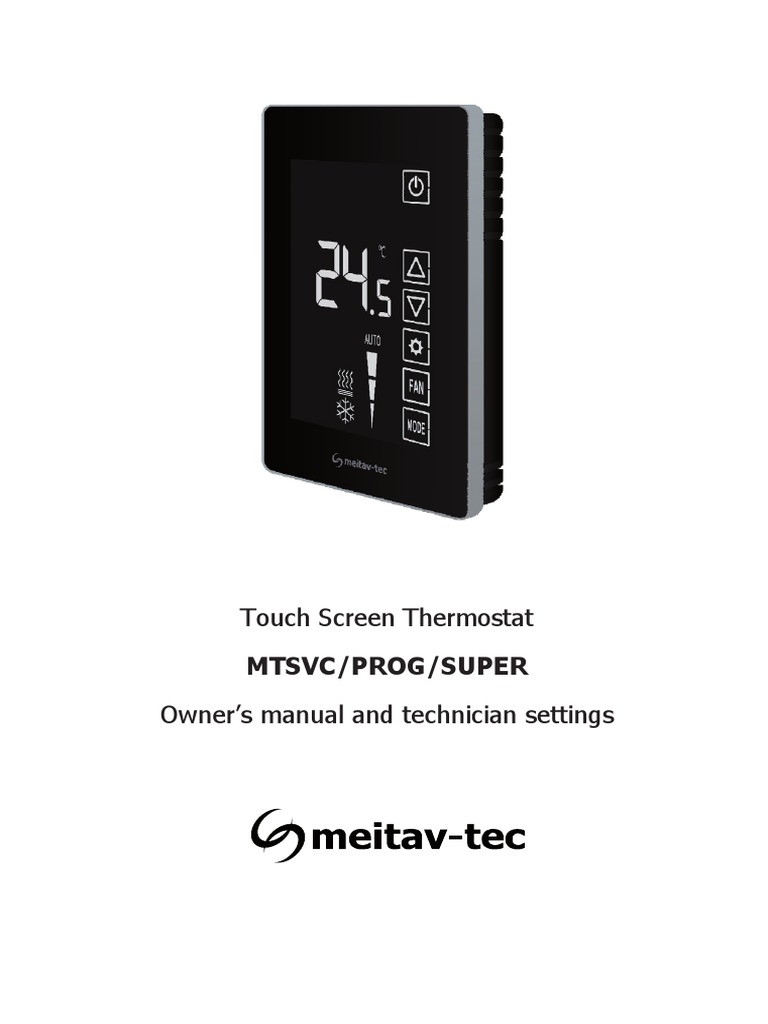 MTSCV-PROG-SUPER 24-110-230VAC C - Operating Manual | PDF | Thermostat | Workweek And Weekend