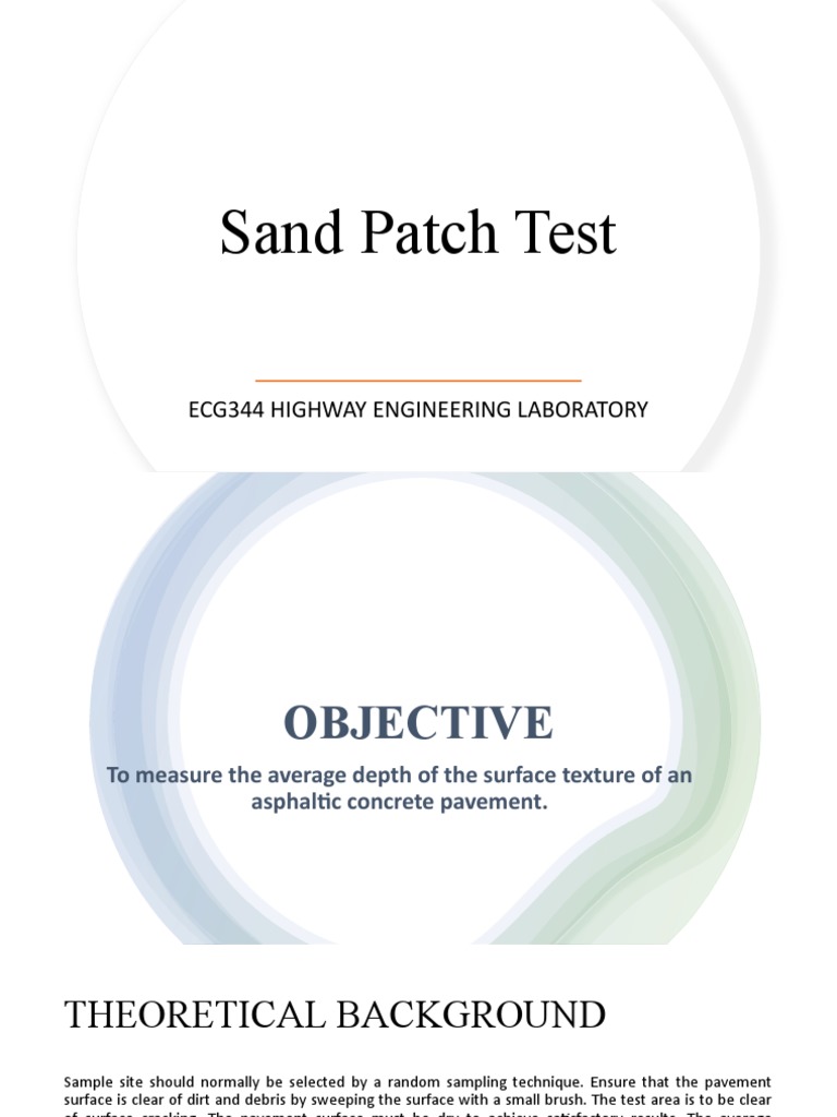 Lab 11 Sand Patch Test Instructor Guide | PDF | Road Surface | Road