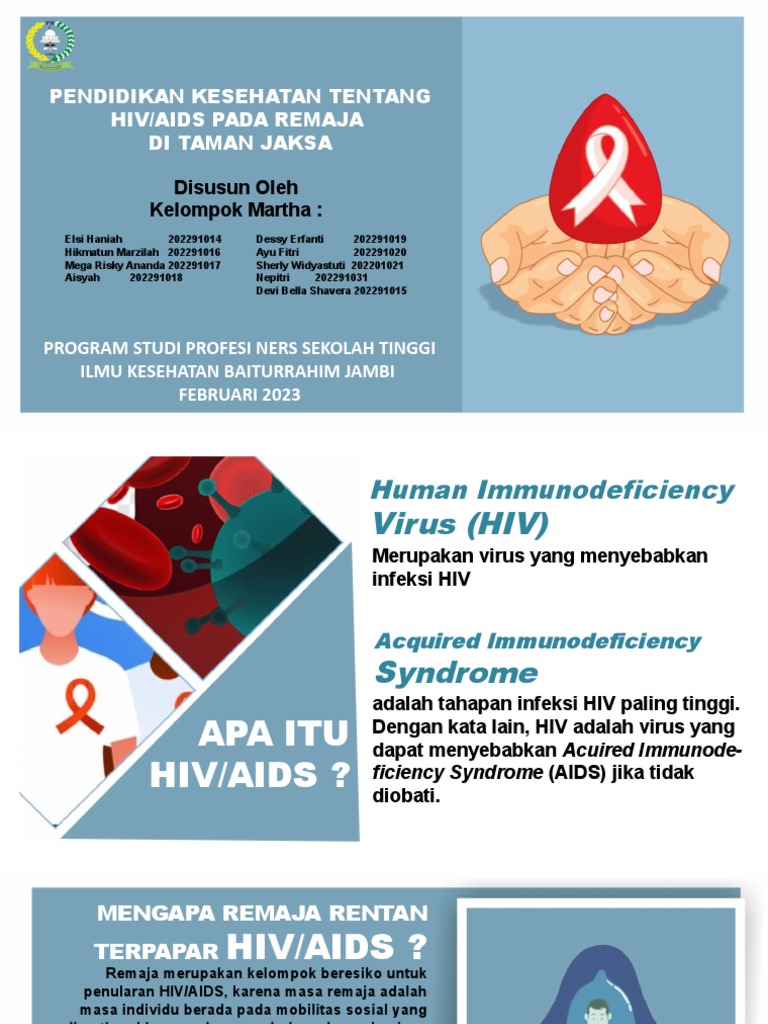 Pendidikan Kesehatan Tentang Hiv/Aids Pada Remaja Di Taman Jaksa | PDF | Pengembangan Diri ...