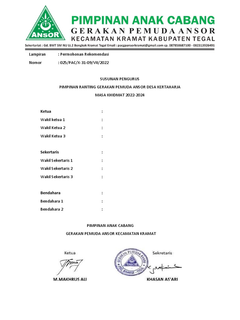 Susunan Kepengurusan | PDF Susunan Kepengurusan | PDF