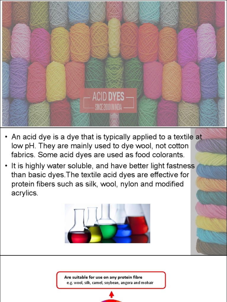 Acid Dye | PDF | Dye | Dyeing