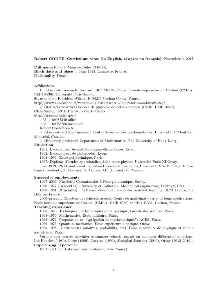 Robert Conte's | PDF