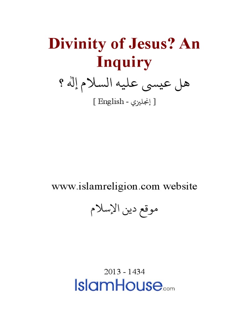 Divinity of Jesus? An Inquiry | PDF | Jesus | Gospel Of John