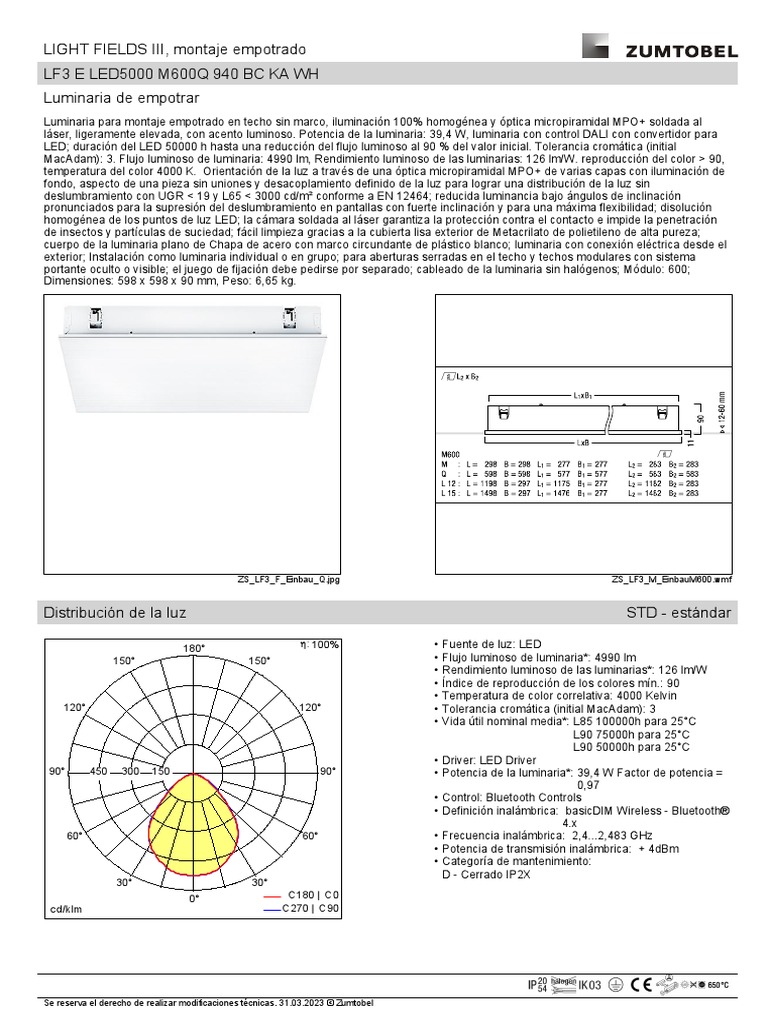 LF3 e Led5000 M600Q 940 BC Ka WH | PDF | Diodo emisor de luz ...