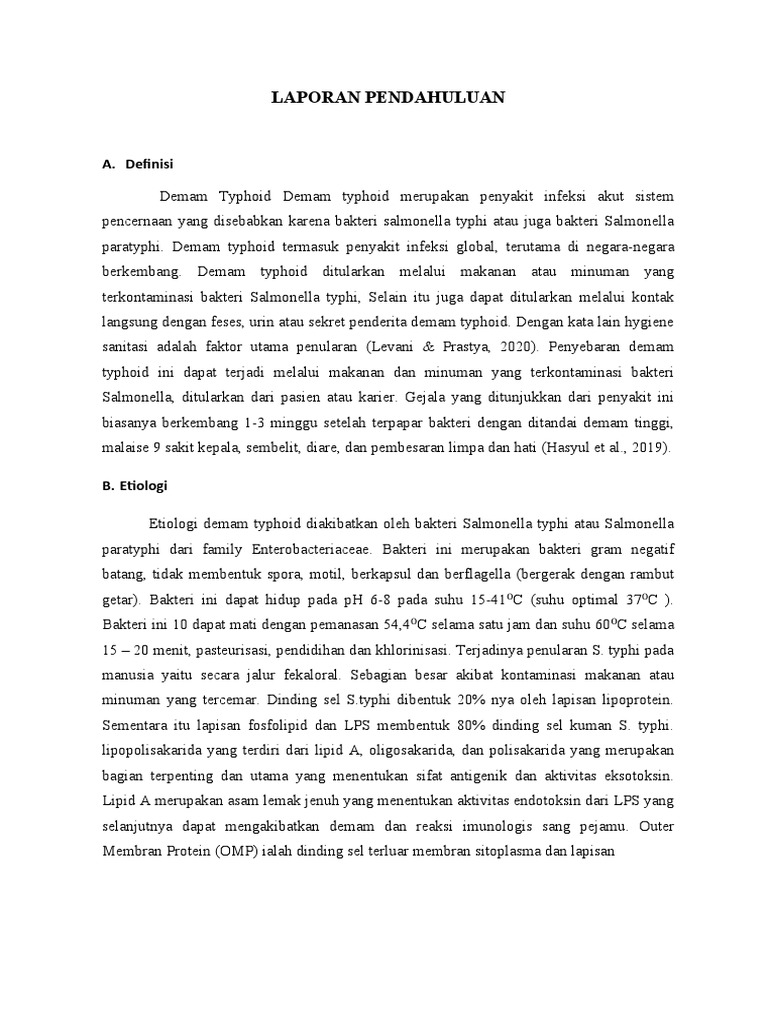 DEMAM TYPHOID PADA ANAK | PDF