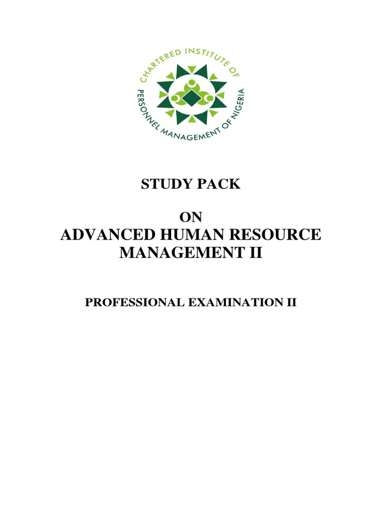 Advanced Human Resource Management Ii: Study Pack ON | PDF ...