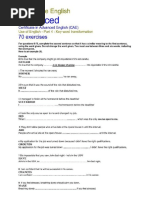 50 Key Word Transformation Exercises | PDF