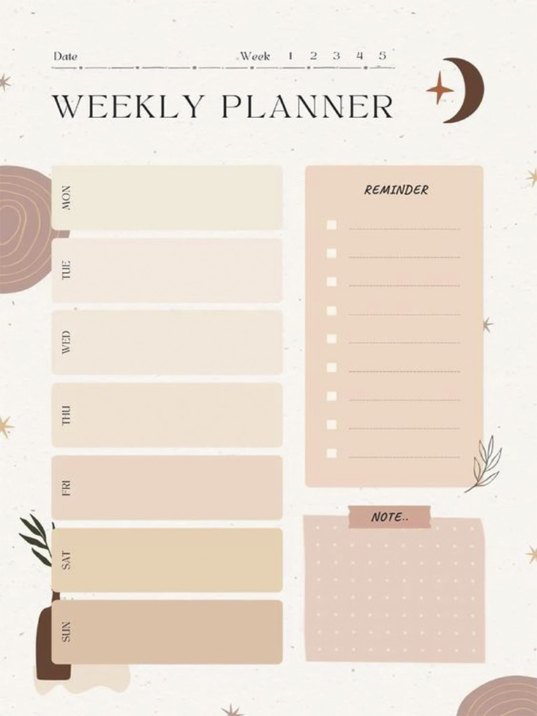 Nedeljni Planer | PDF