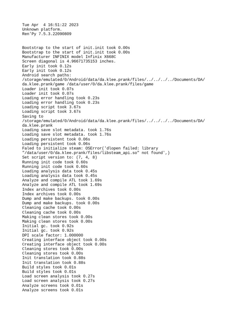 Log | PDF | Library (Computing) | Booting