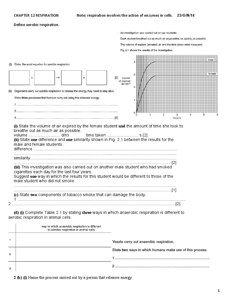 Understanding Aerobic and Anaerobic Respiration Through Experimental ...