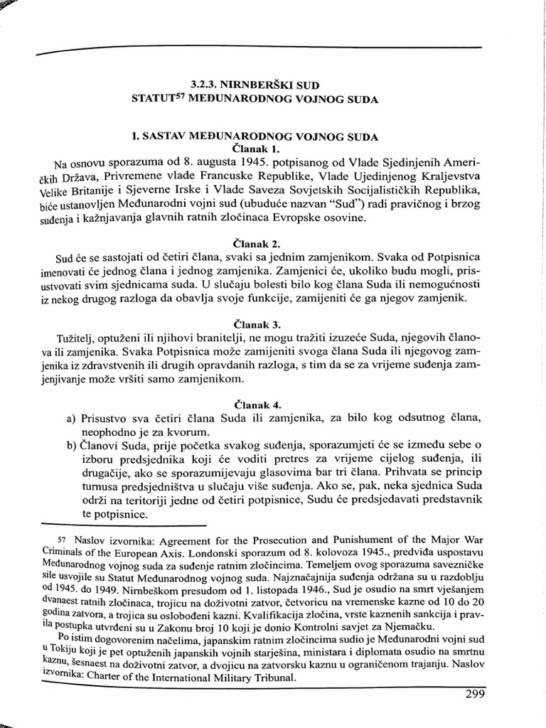 Statut Nirnberškog Vojnog Tribunala | PDF
