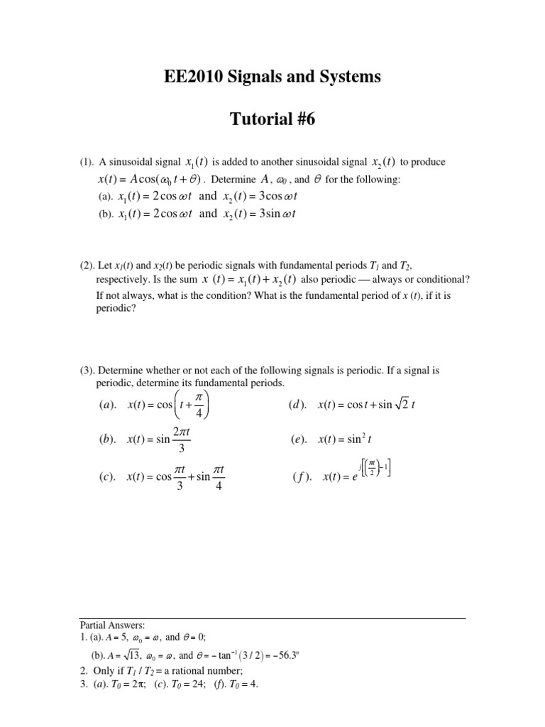 Ma Kai-Kuang (Tutorial+Lectures) | PDF | Phase (Waves) | Sine Wave
