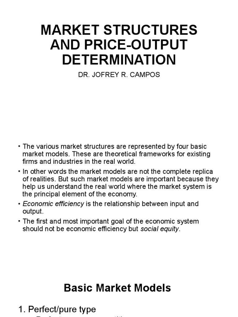 Market Structures and Price-Output Determination | PDF